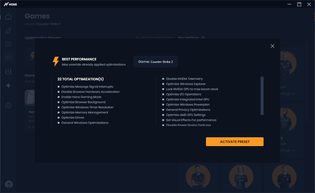 CS2 Optimizer - Boost FPS with 1-Click – Hone